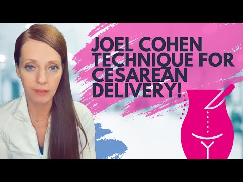 What is the Joel Cohen technique for cesarean delivery?