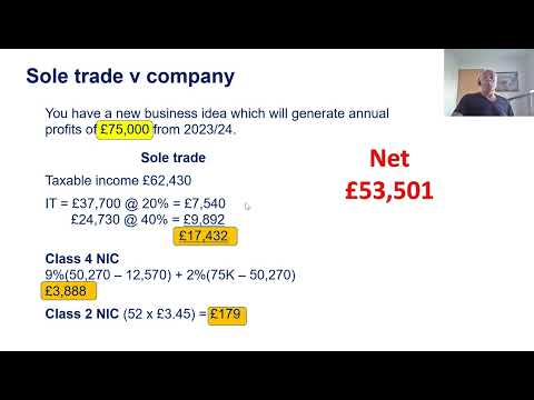 Sole trade or company