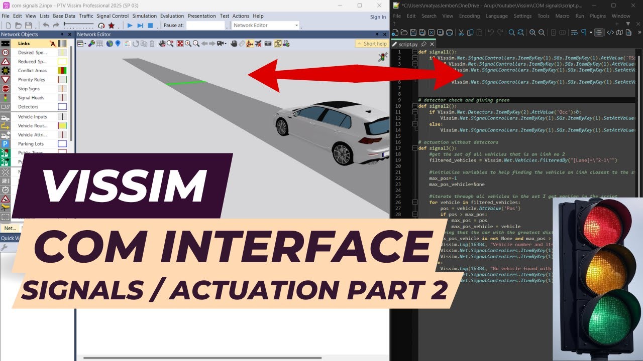Vissim Tutorial - COM - Signals and actuation: Part 2