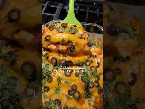 Quick & Easy LAZY ENCHILADAS in minutes! #foodhacks #cookinghacks #bakinghacks #enchiladas #cheese