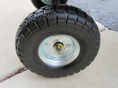 New No-Flat Tires for the Gorilla Carts GCG-4 Dump Cart