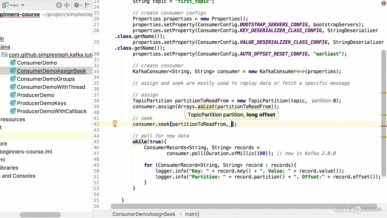 05 Kafka Java Programming 101 009 Java consumer seek and assign