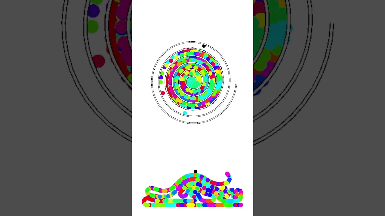 worm #satisfying #bouncingball #simulation #creativecoding