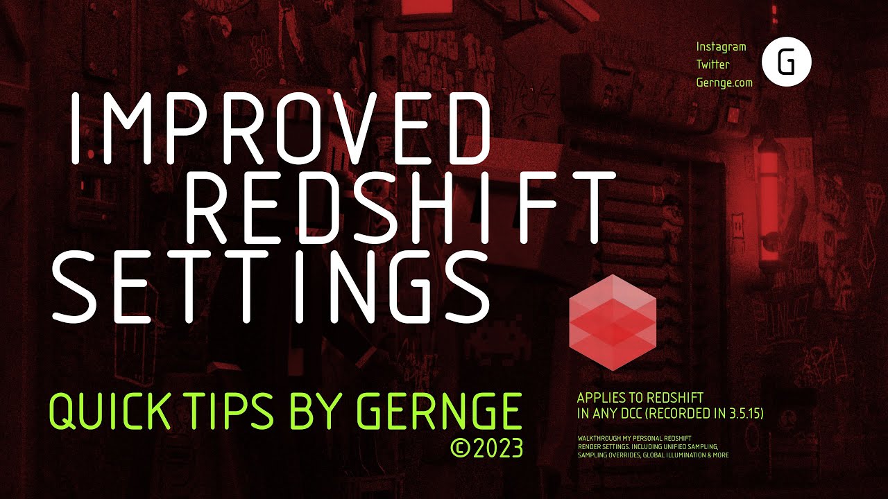 Gernge Quick Tips - Redshift Render Settings Walkthrough | Cinema 4D Redshift