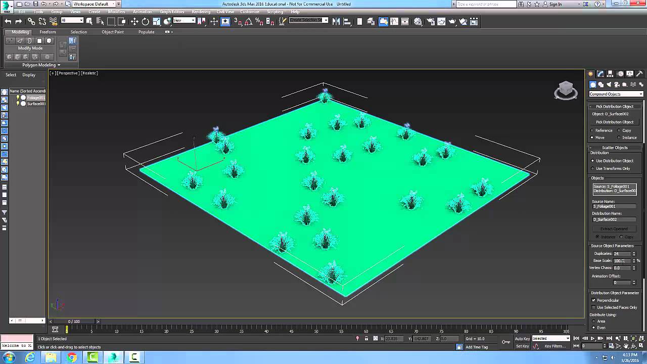 3ds Max  11-12 Scatter   Scatter Objects Rollout