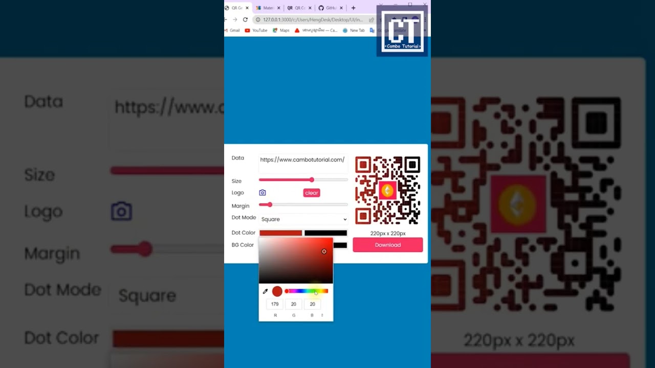 QR Code Styling #css #design #html #webdesign #generator #javascript #javascriptproject #webtutorial