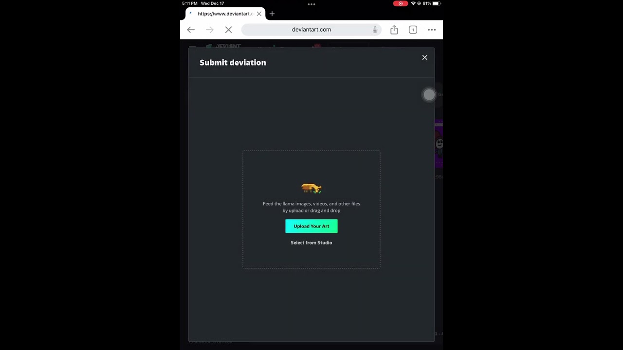 DeviantArt: Llama Not Found