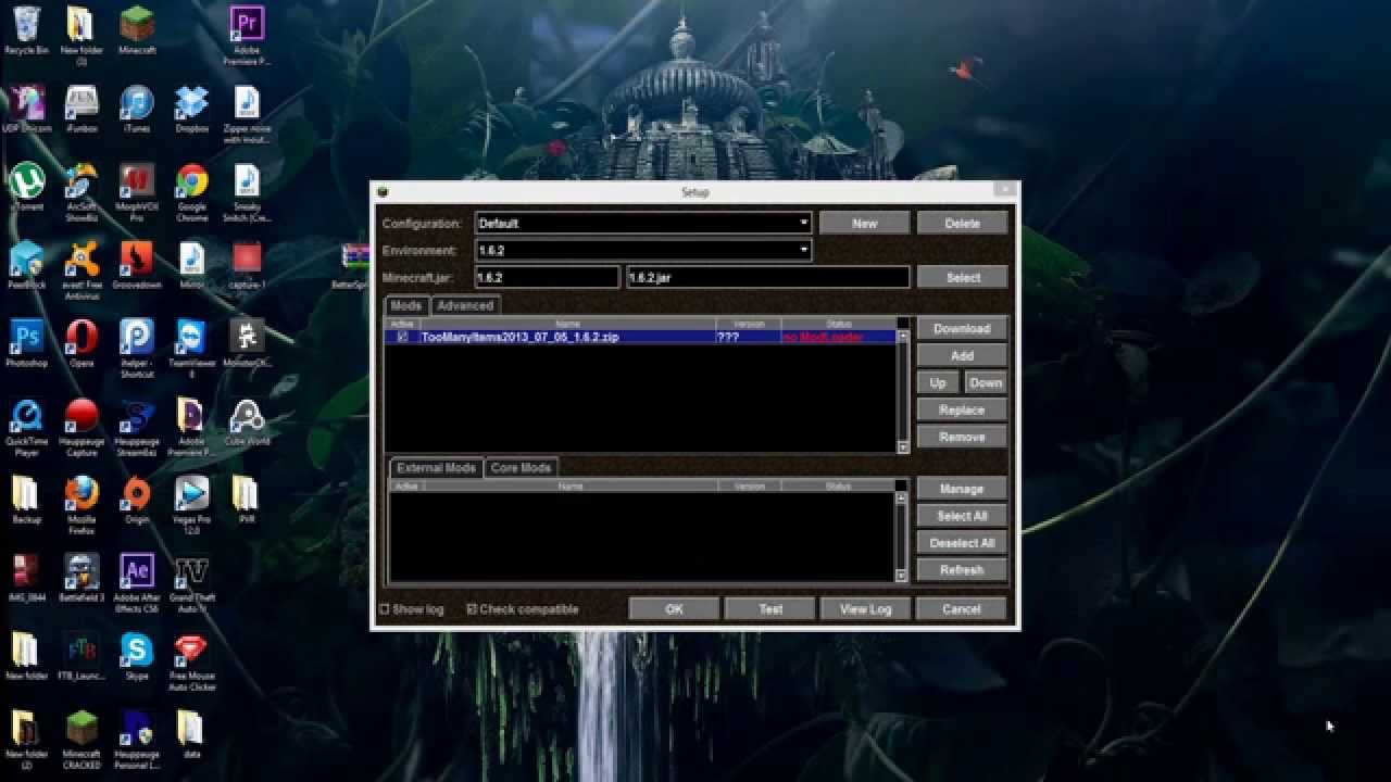 How To Install Modloader On 1.6.2 + Too Many Items 1.6.2 With 