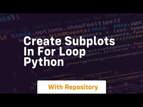 create subplots in for loop python