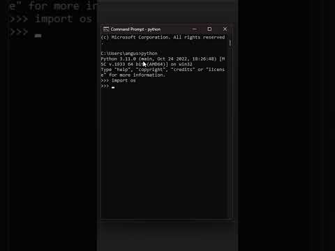 Using the OS Module in python #shorts