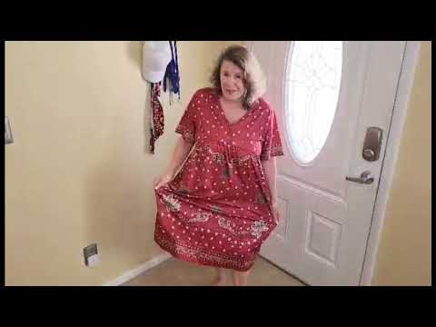 Ultimate Comfort & Style: | Floral Print Nightgown With Pockets Mumu Dress S-3XL