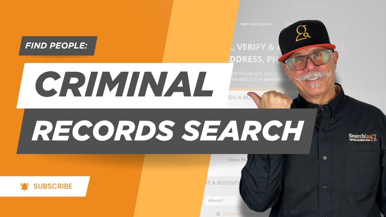 How to Check Someone's Criminal Records Online? | Searchbug Tutorials