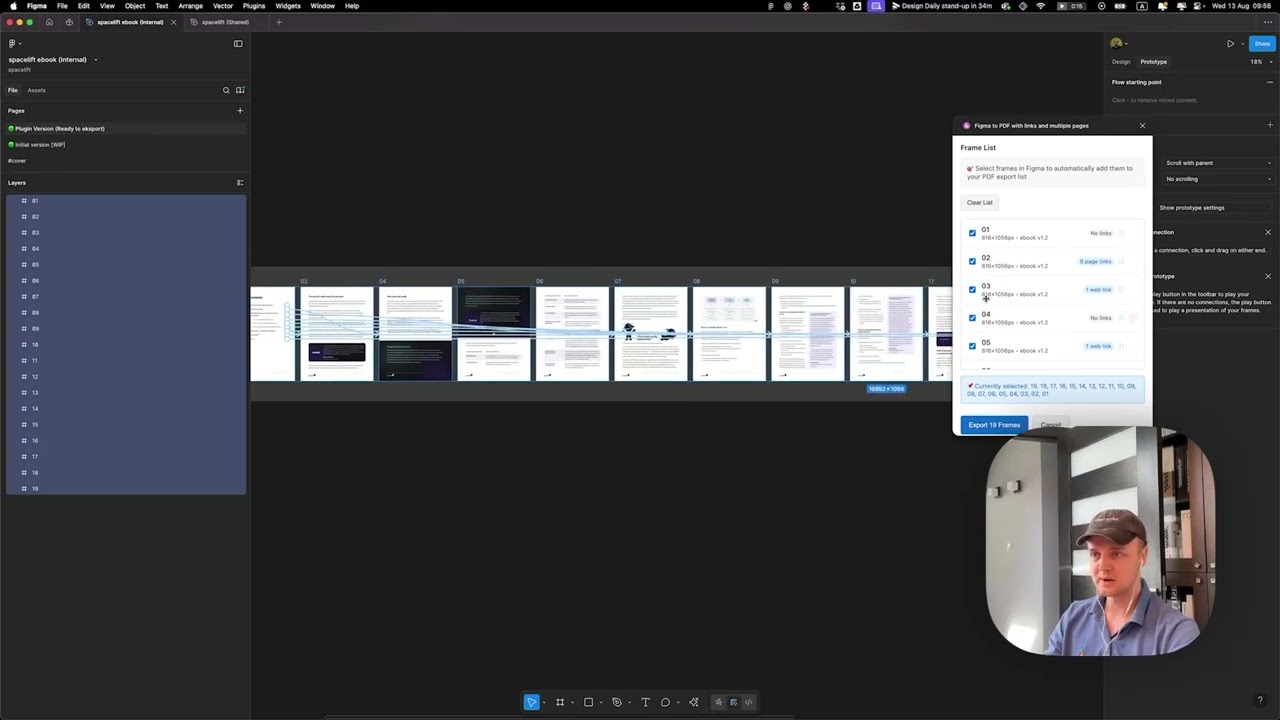 Figma to PDF with links and multiple pages
