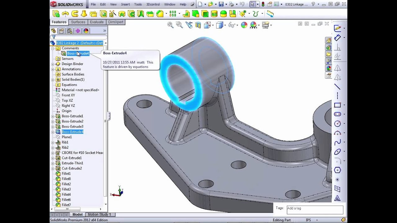 Solidworks 2012 Tutorial | Tags, Comments and Design Binder