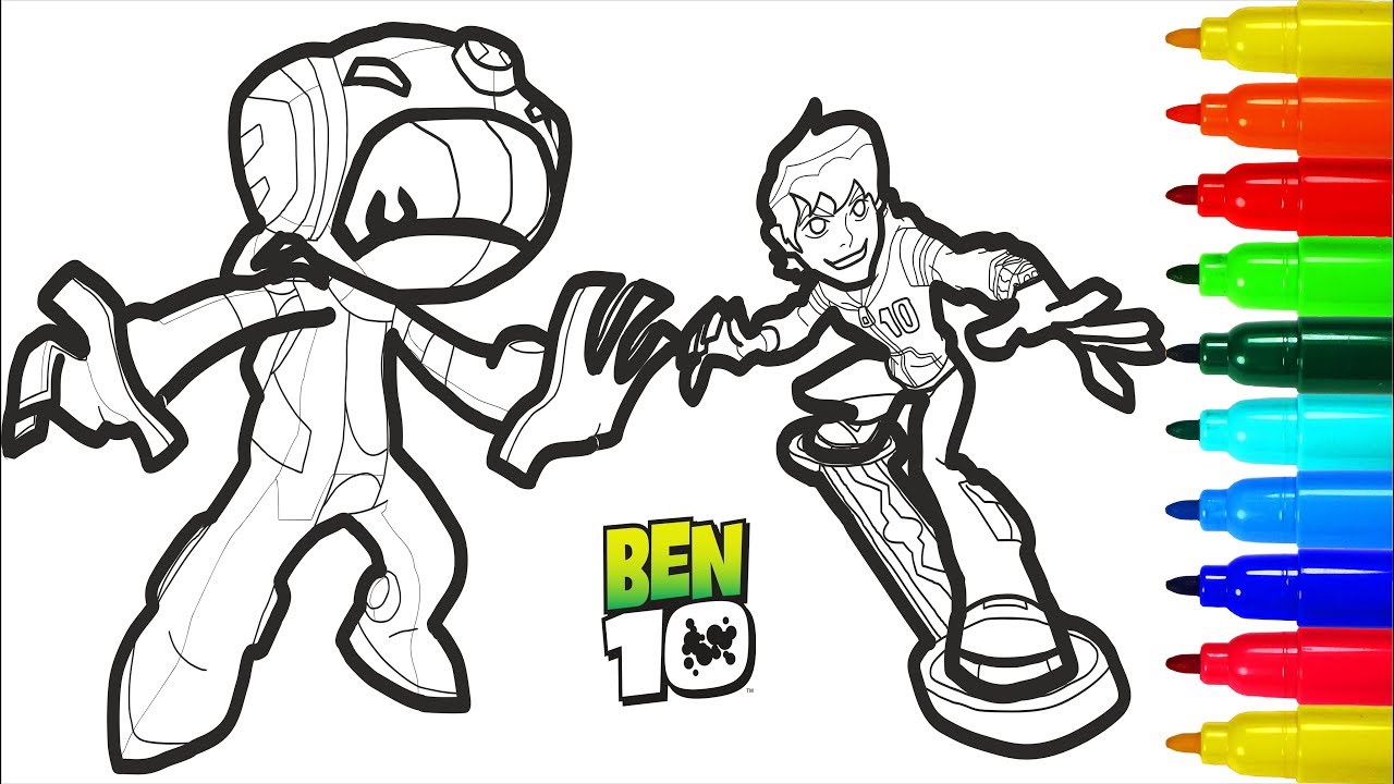 BEN 10 TRANSFORMERS Coloring Pages With Colored Markers For Young Children | BEN 10 Coloring Pages