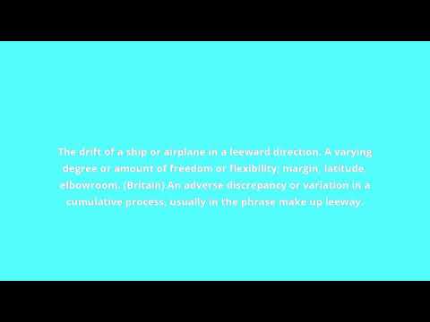 what is the meaning of leeway