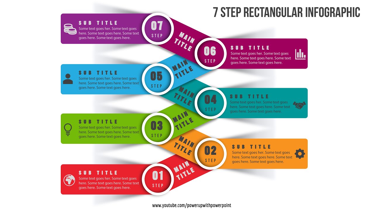 11.Create 7 Step RECTANGULAR infographic|Powerpoint Presentation|Graphic Design|Free Template