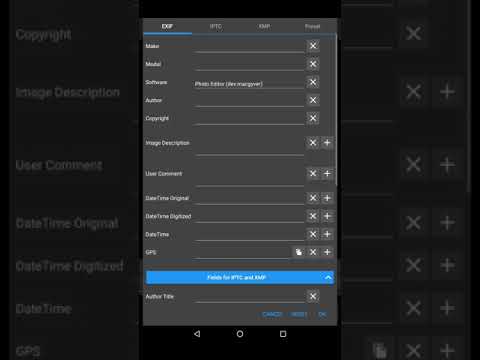 Photo Editor - Metadata: Create