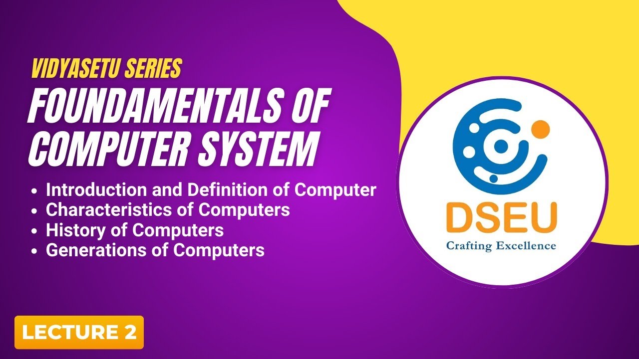 Unit 1 Part 1 | Fundamentals of Computer System | Introduction to Computers | Diploma CS | VidyaSetu