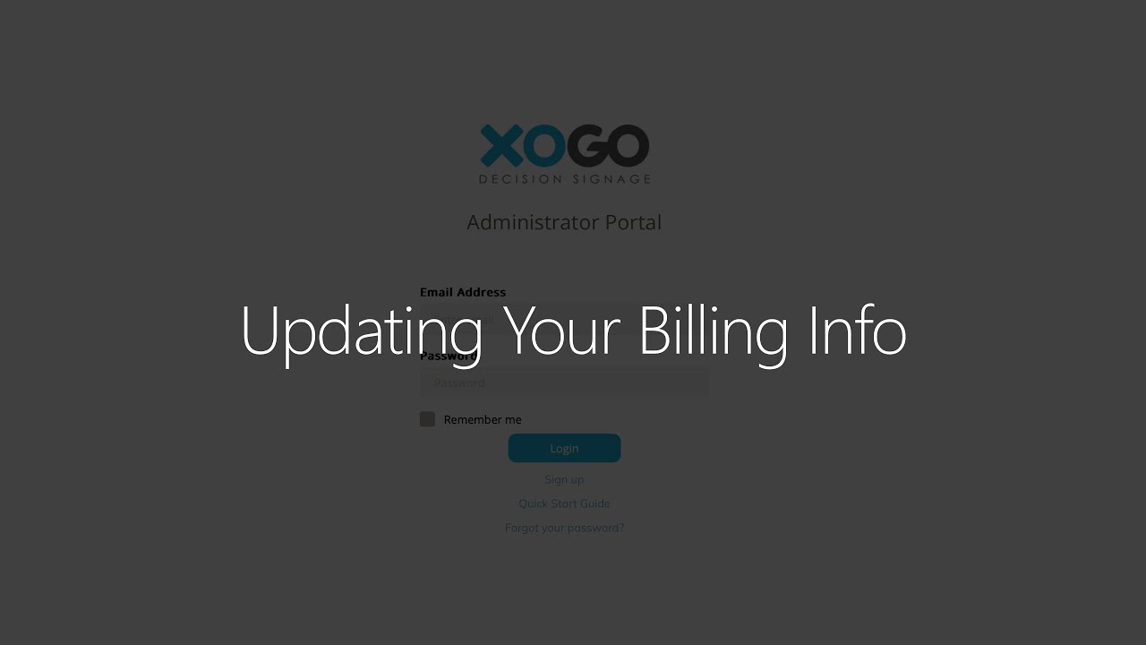How to Update Your XOGO Billing Information