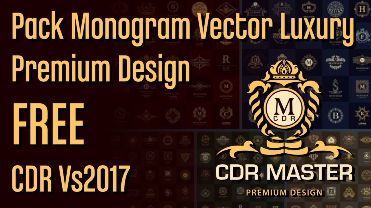 Pack Monogram Vector Luxury Premium Design FREE CDR VS2017
