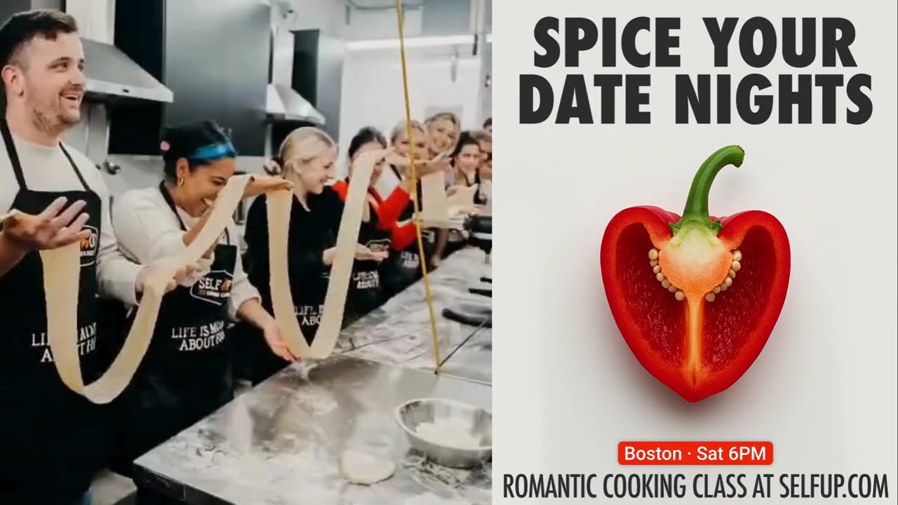 Spice Up Your Date Nights ❤️ | Couples Cooking Class in Boston 🍝🍷