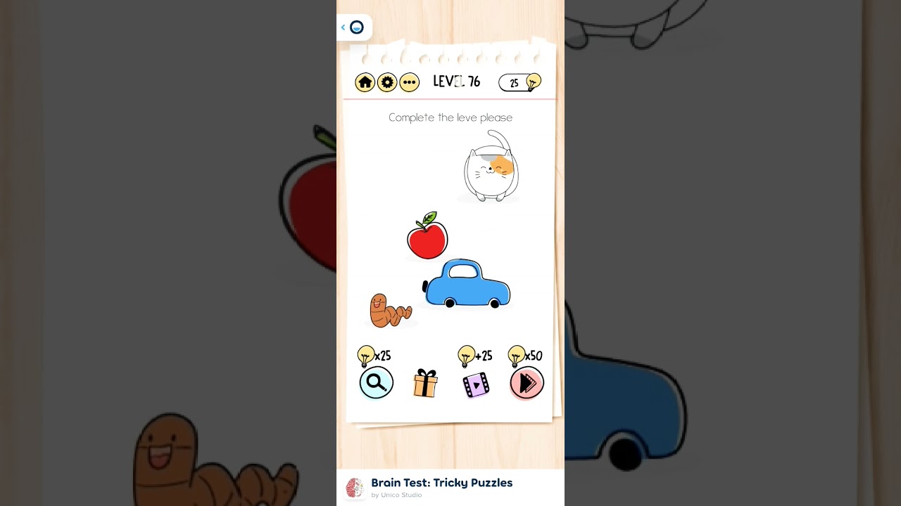Complete The Leve Please | Brain Test: Tricky Puzzles Level 76 #shorts #viralshorts #braintest