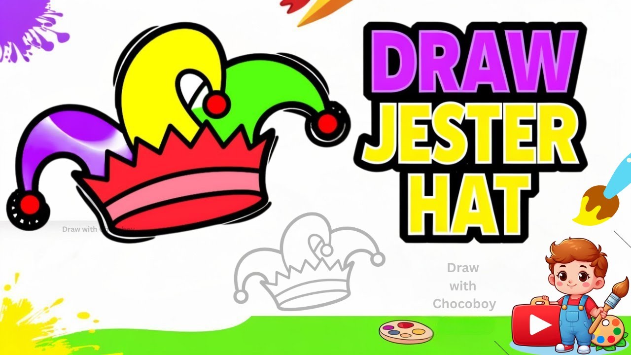 What Makes a GOOD Jester Hat Drawing?🃏✏️|| Drawing & Coloring for Beginners @drawwithchocoboy ​