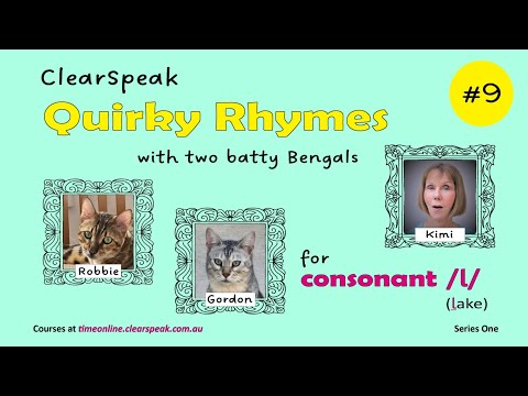 Spot the /l/ Sounds (eg. lake) in Rhyme No. 9. Tune In With Our Two Cats! πΊ