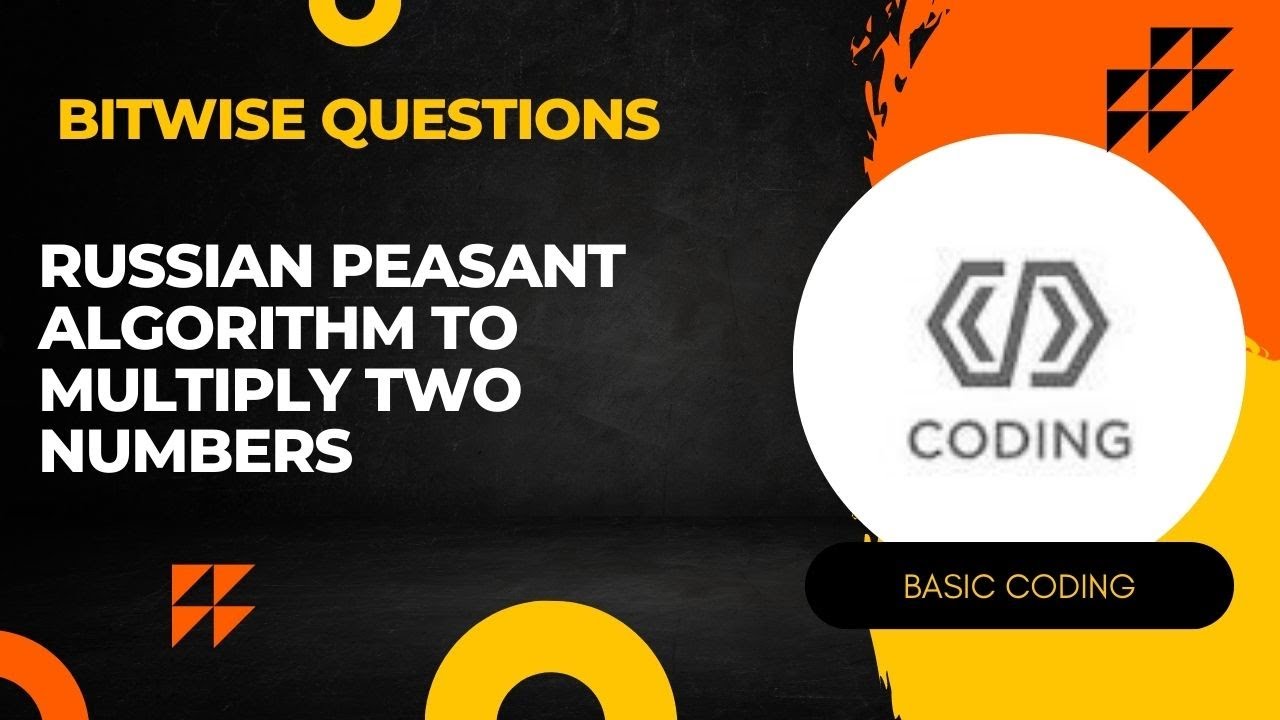 Multiply two numbers using bitwise(Russian peasant algo) || Bitwise operator || Questions on bitwise