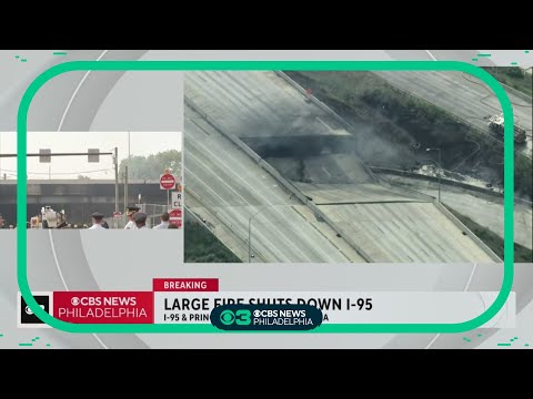 Tanker Truck Fire Causes Collapse of I-95 N Overpass in Philadelphia PA ...