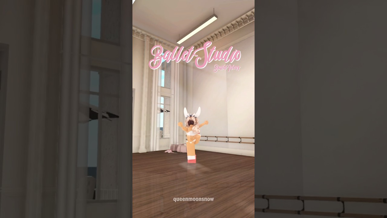 bloxburg ballet dance studio build ideas hacks w valentines update items🤍 #bloxburg #bloxburgupdate