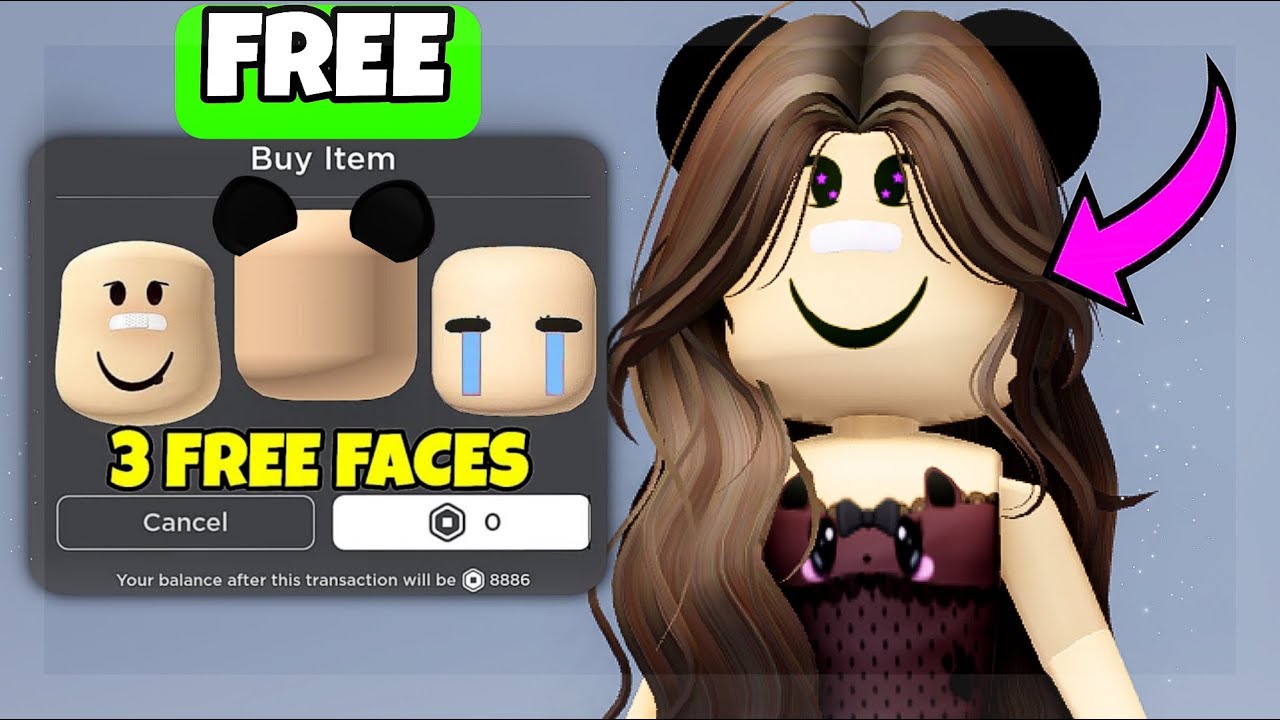3 FREE FACES ON ROBLOX! 🎄