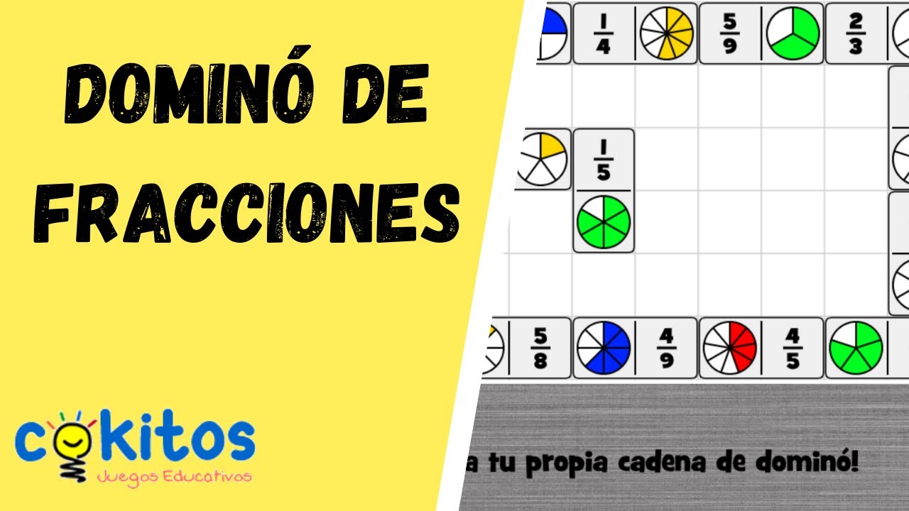 Juego Educativo Dominó de Fracciones | COKITOS