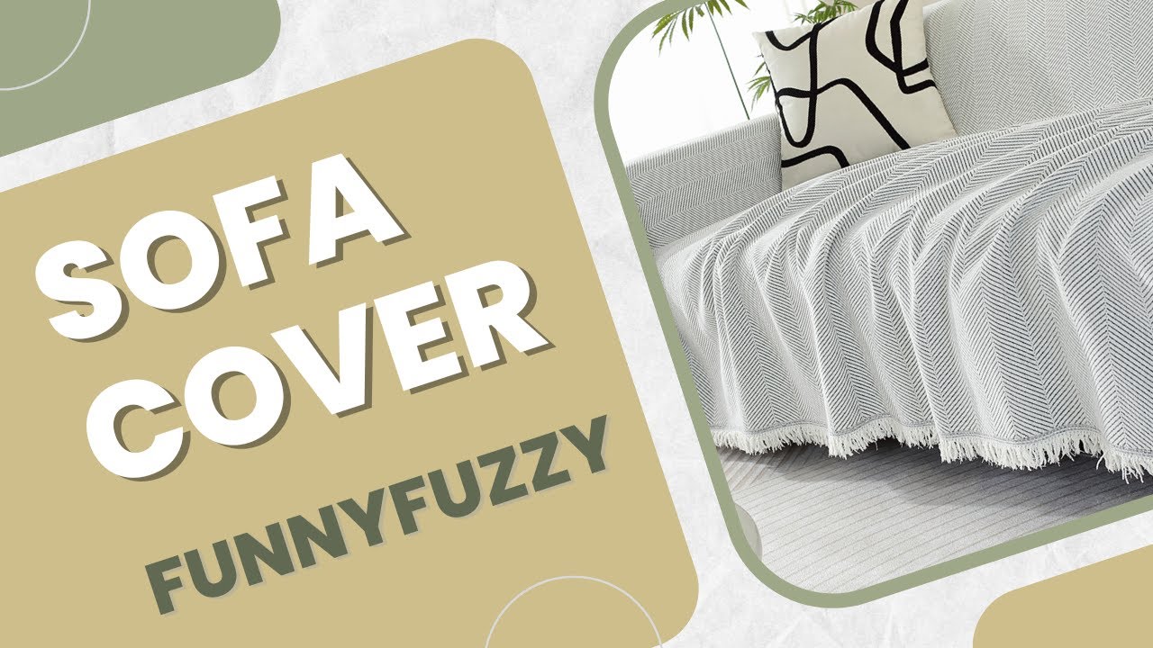 Chenille Blanket Herringbone Tassel Sofa Cover-FunnyFuzzyUK