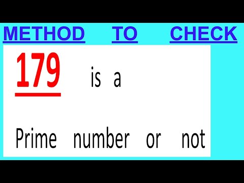 179 is a Prime number or not