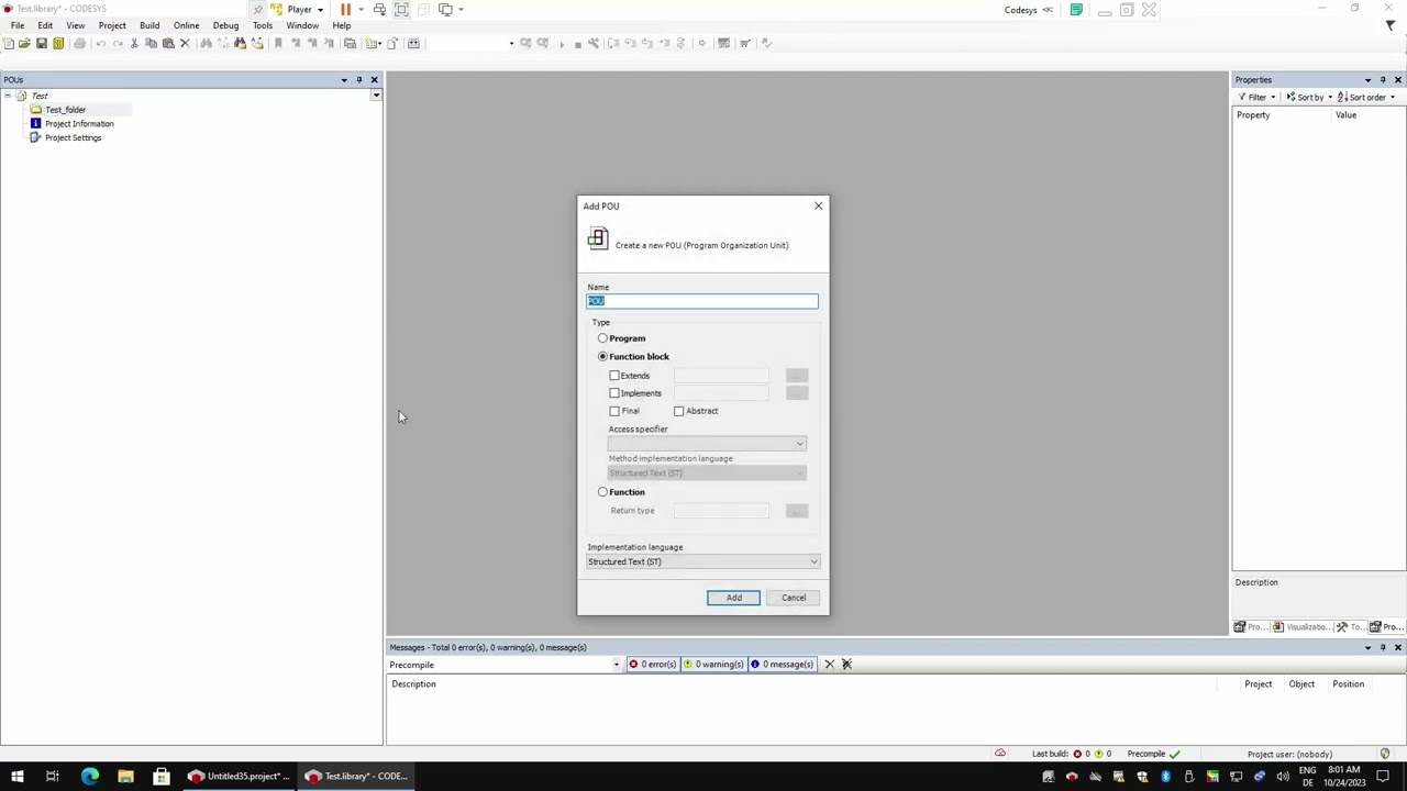 01 - Codesys - Libraries - Create, Edit, Use
