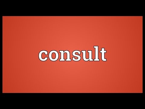 Consult Meaning