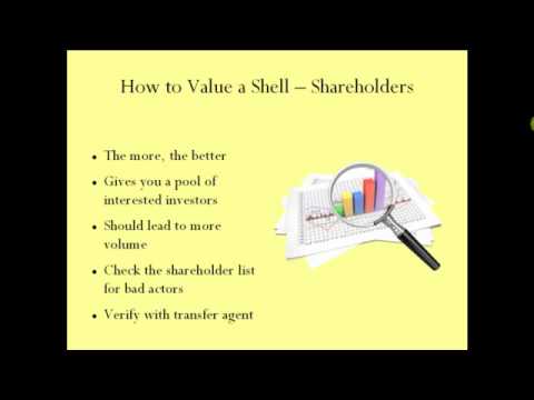 How to Value a Reverse Merger Shell -- www.reverse-merger.info