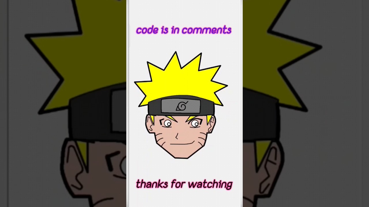 Anime character drawing python programme #pythonprogramming #pythonforbegginers #naruto #anime #code