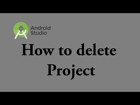 Android studio how to delete a project