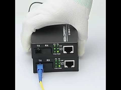 Hanutech Media Converter 10100 Mbps Fast Ethernet to Fiber Optic Single Mode