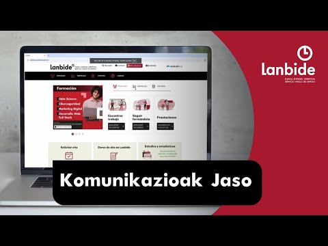 Nola jaso Lanbideren komunikazioak euskara hutsean