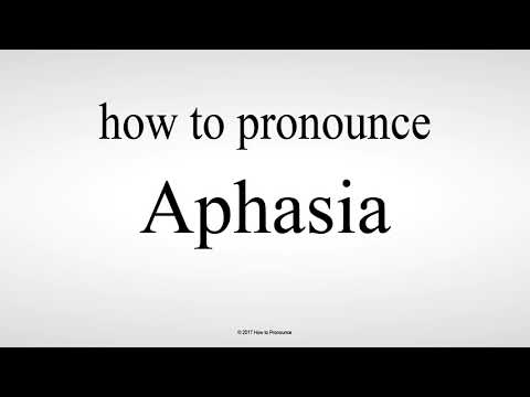 How to Pronounce Aphasia