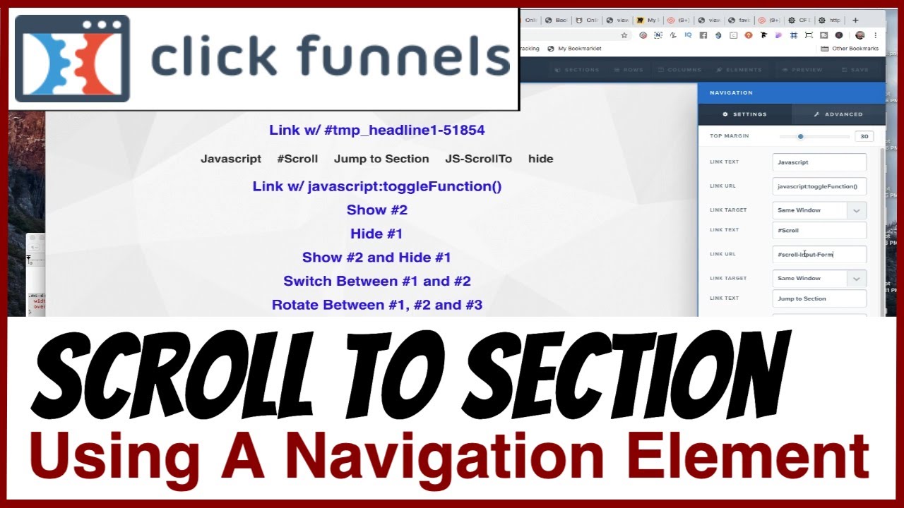 How To Scroll to a Section using a Navigation Element in ClickFunnels