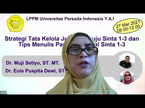 Tata Kelola Jurnal Menuju Sinta 1-3 dan Tips Menulis Paper ke Jurnal Sinta 1-3
