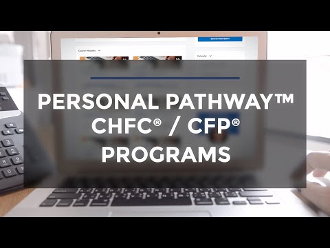 Your ChFC®/CFP® Education with Personal Pathway™