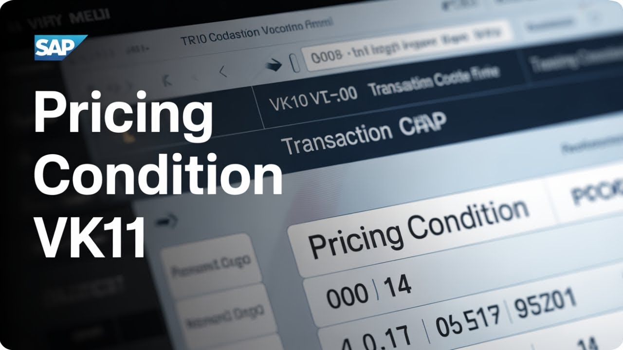05 Condition Master Data (Pricing) T-Code VK11