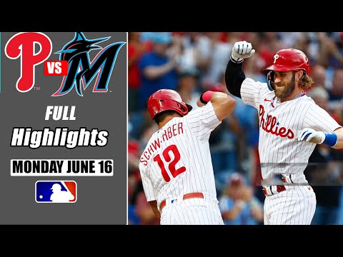 Philadelphia Phillies Vs Miami Marlins GAME HIGHLIGHTS | [JUNE/16/2025] MLB Season