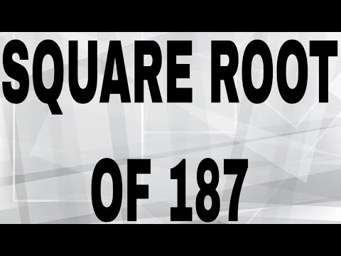SQUARE ROOT OF 187